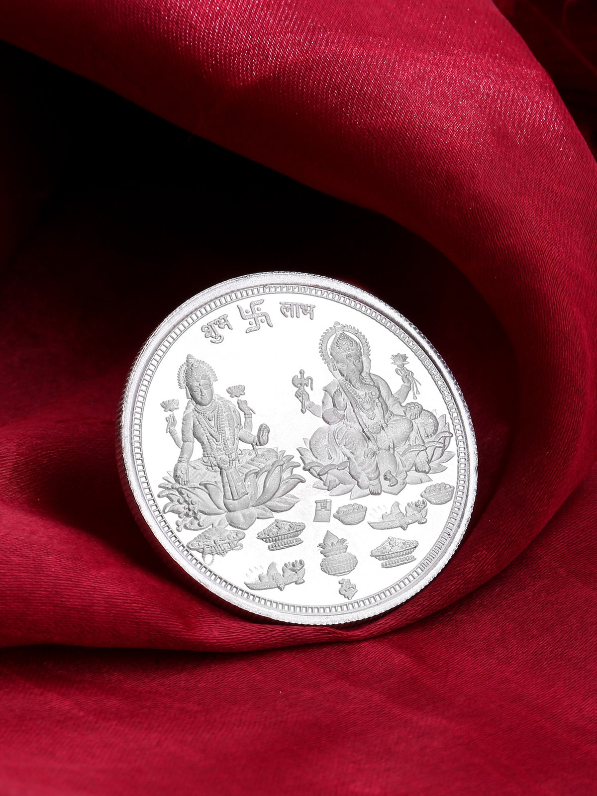 Buy Blessings Abound 50g Pure Silver Laxmi Maa and Ganesh Ji Coin ...