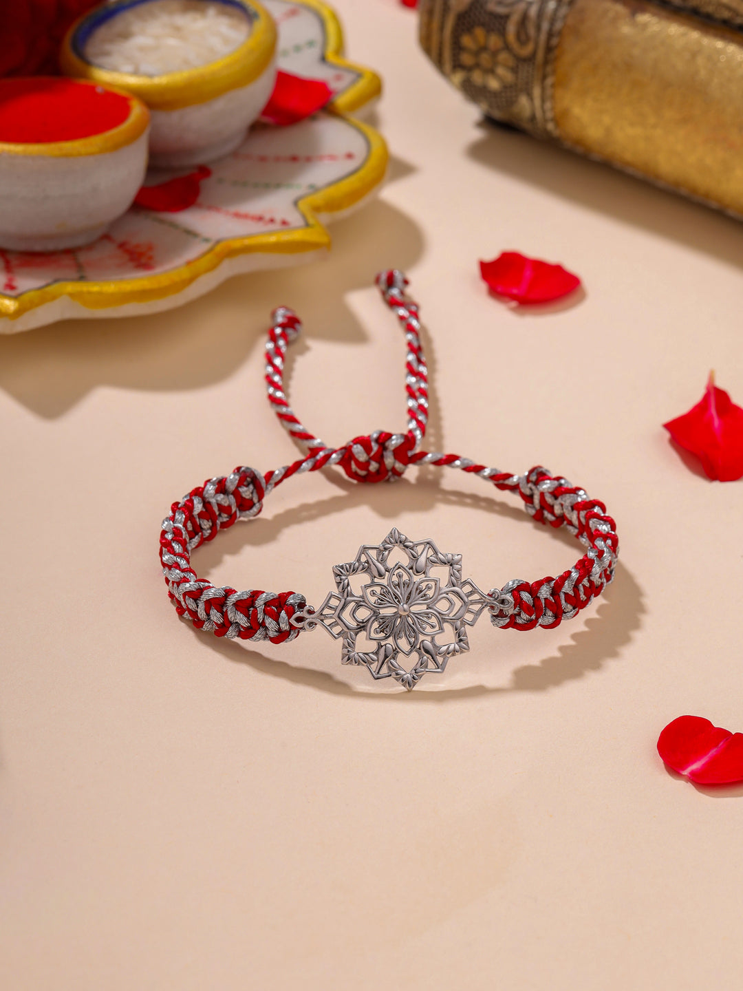 Modern Odisha Filigree 925 Sterling Silver Rakhi